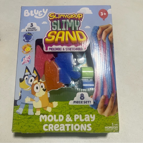 Toys | Bluey Slimygloop Slimy Sand Mold Play Creations Set | Poshmark